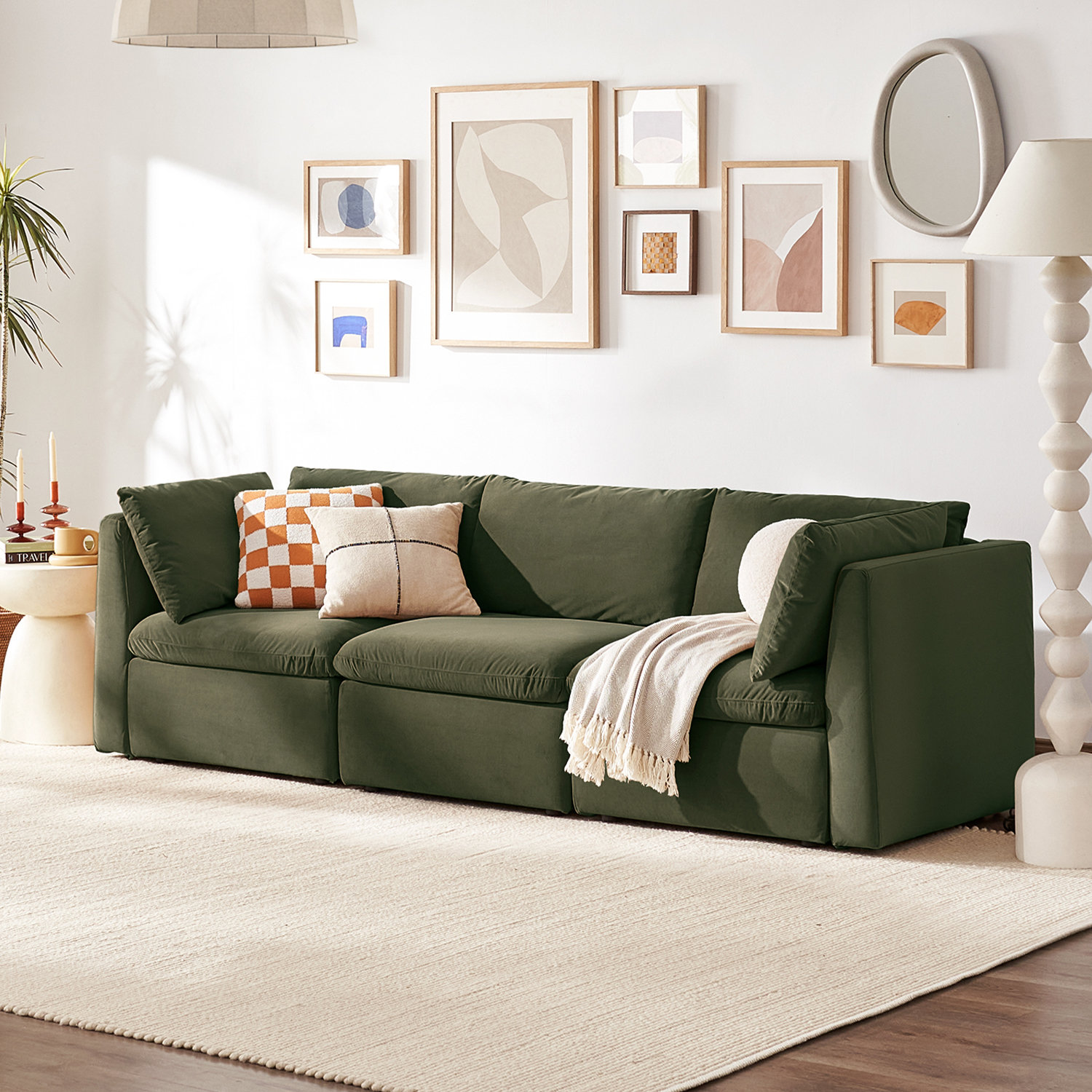 Latitude Run® Dunellen 3 Seater Modular Sectional Sofa With Fully ...