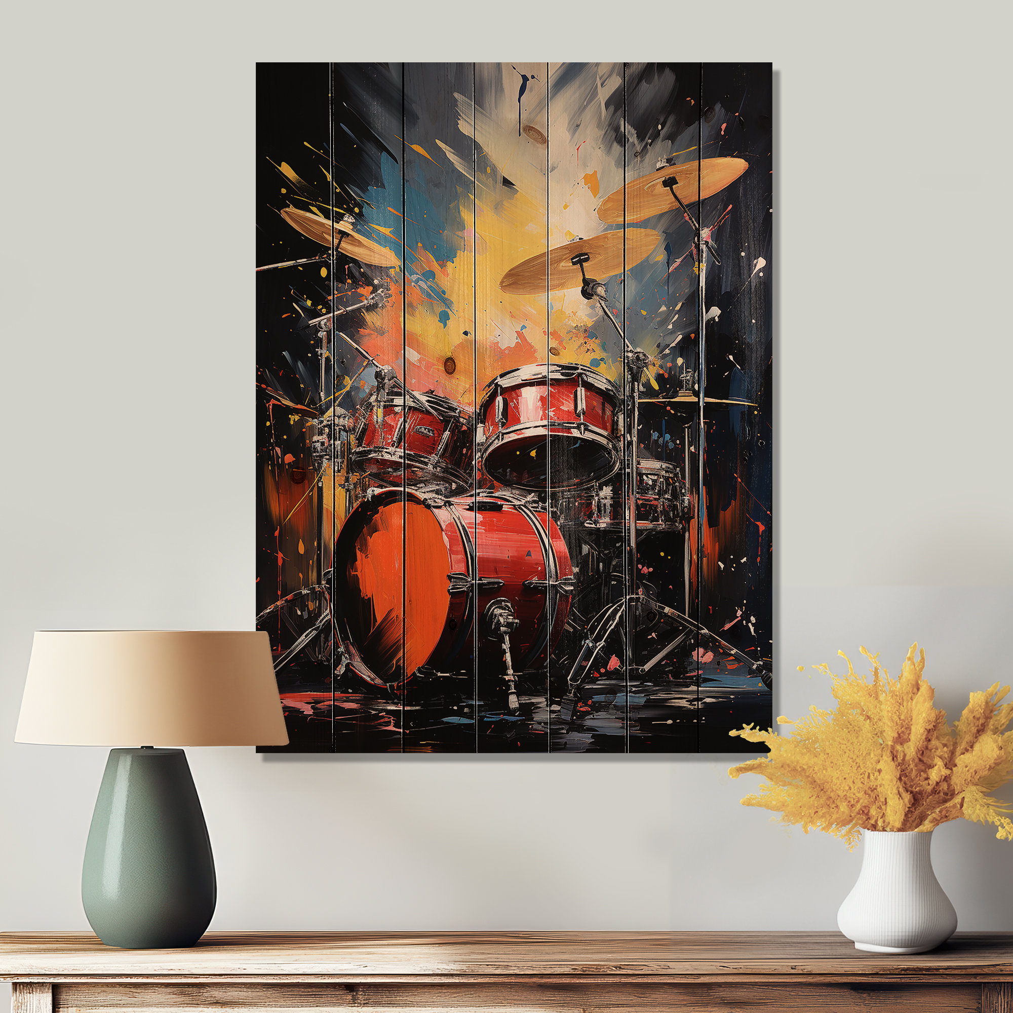 Lark Manor™ Derose - Music Wood Decor On Natural Pine Wood | Wayfair