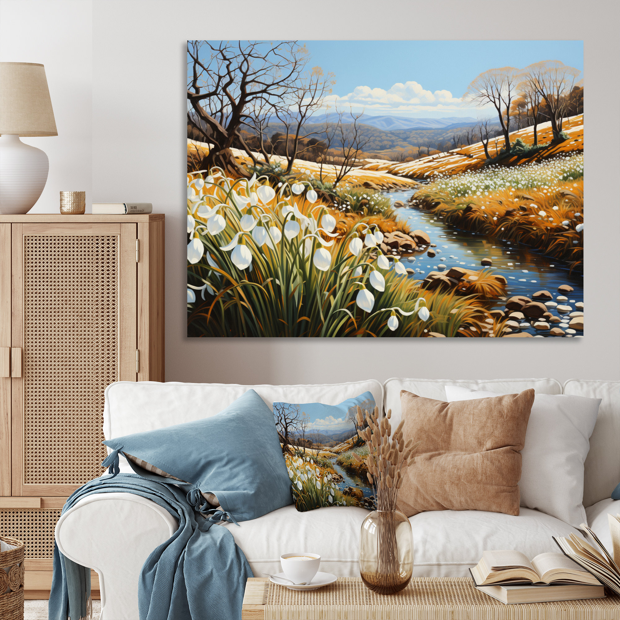 Red Barrel Studio® Snowdrop Symphony Landscape On Canvas Print | Wayfair
