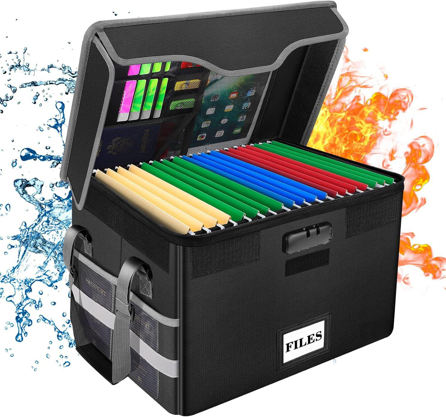 XIANGXIELISHE File Box Fireproof Document Box With Lock,File Storage ...