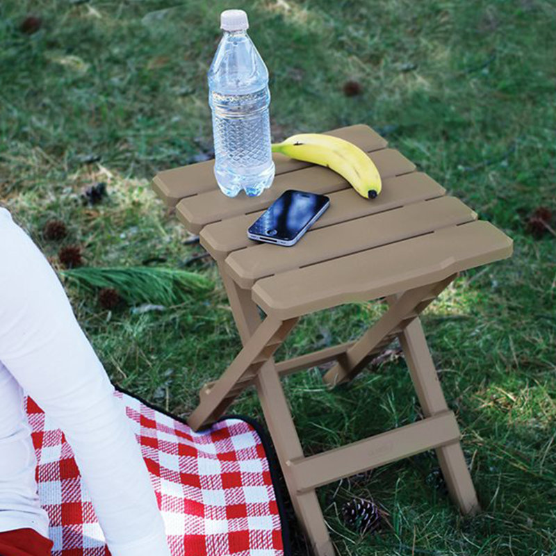 Ebern Designs Adirondack Portable Camping Plastic Folding Side Table, 2 ...