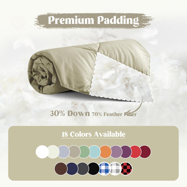 AMIPOR Soft Feather Down Throw Blanket Lightweight Packable Couch Throw ...