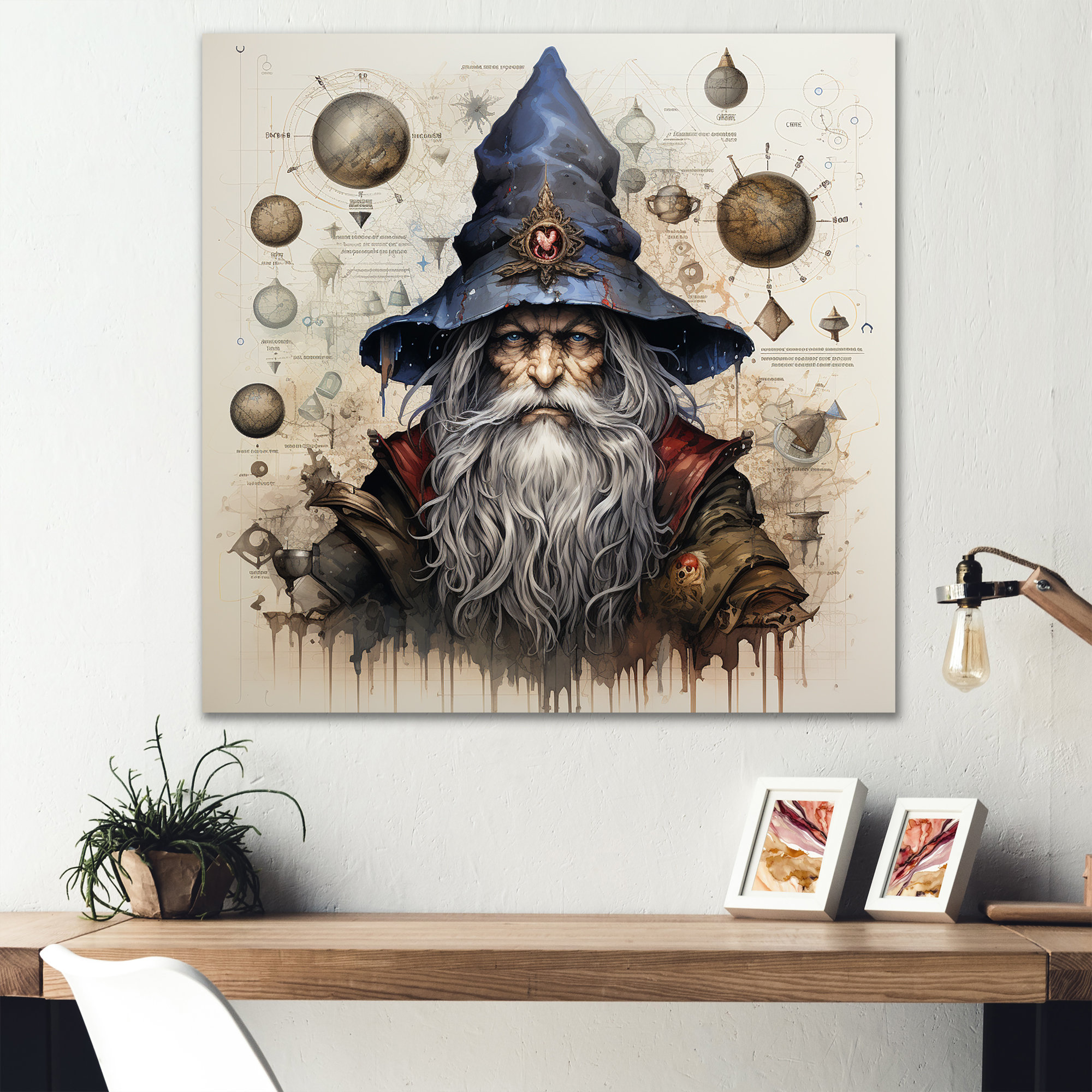 Winston Porter Diagrammatic Gnome Drawing I On Canvas Print | Wayfair