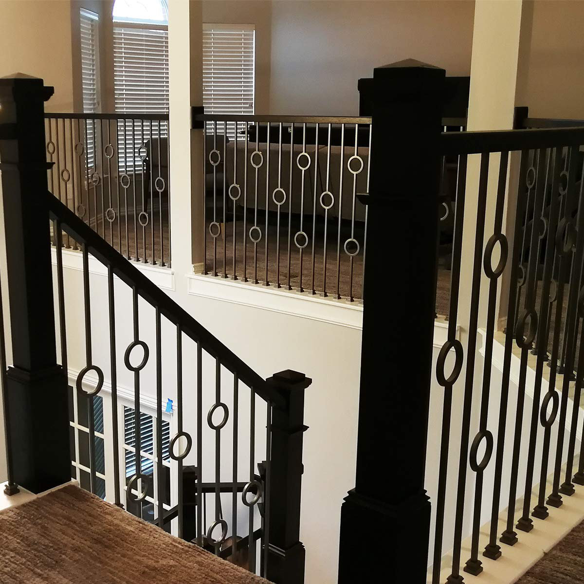 BTERAZ Two Ring Stair Iron Balusters | Wayfair