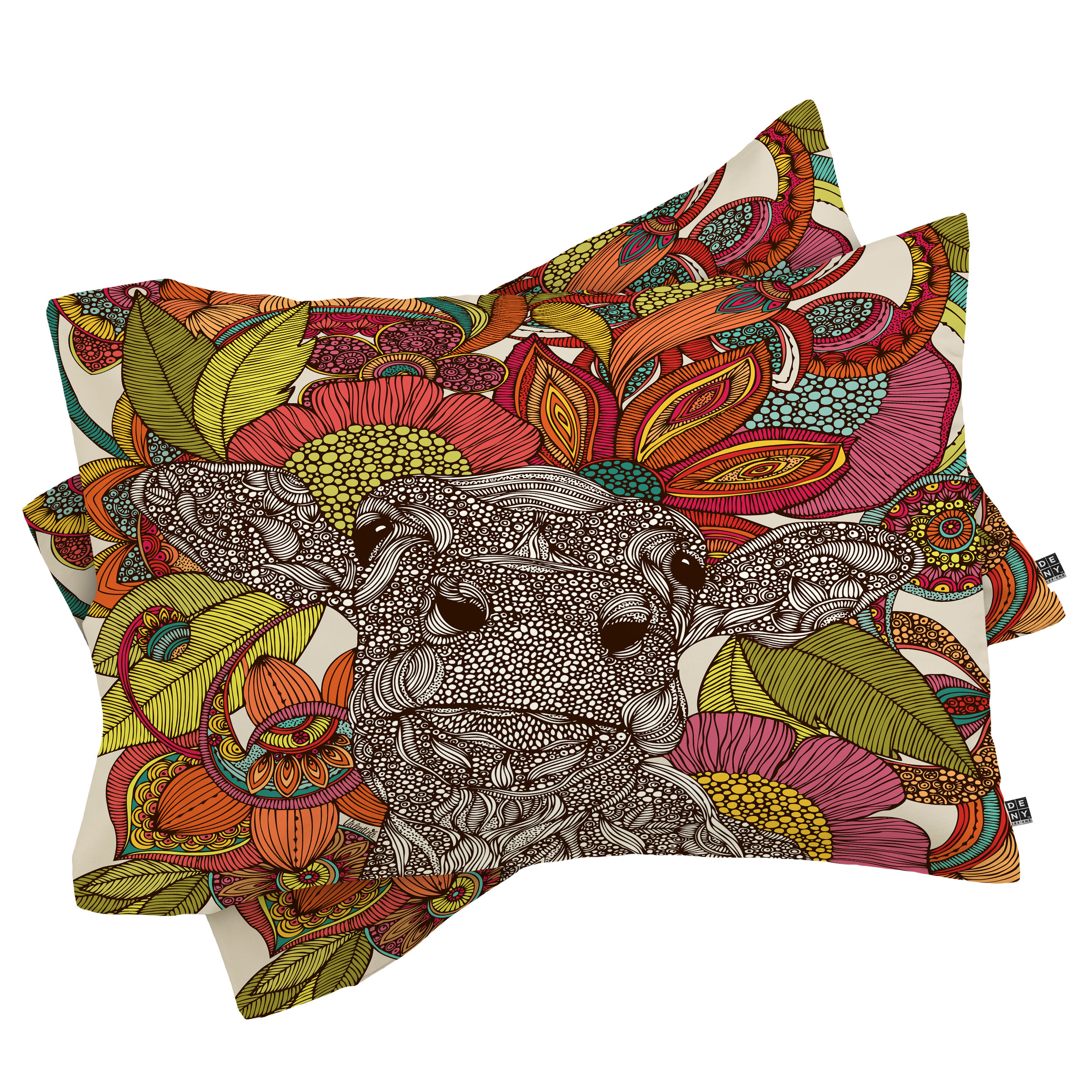 Deny Designs Arabella and Flowers Pillowcase | Wayfair