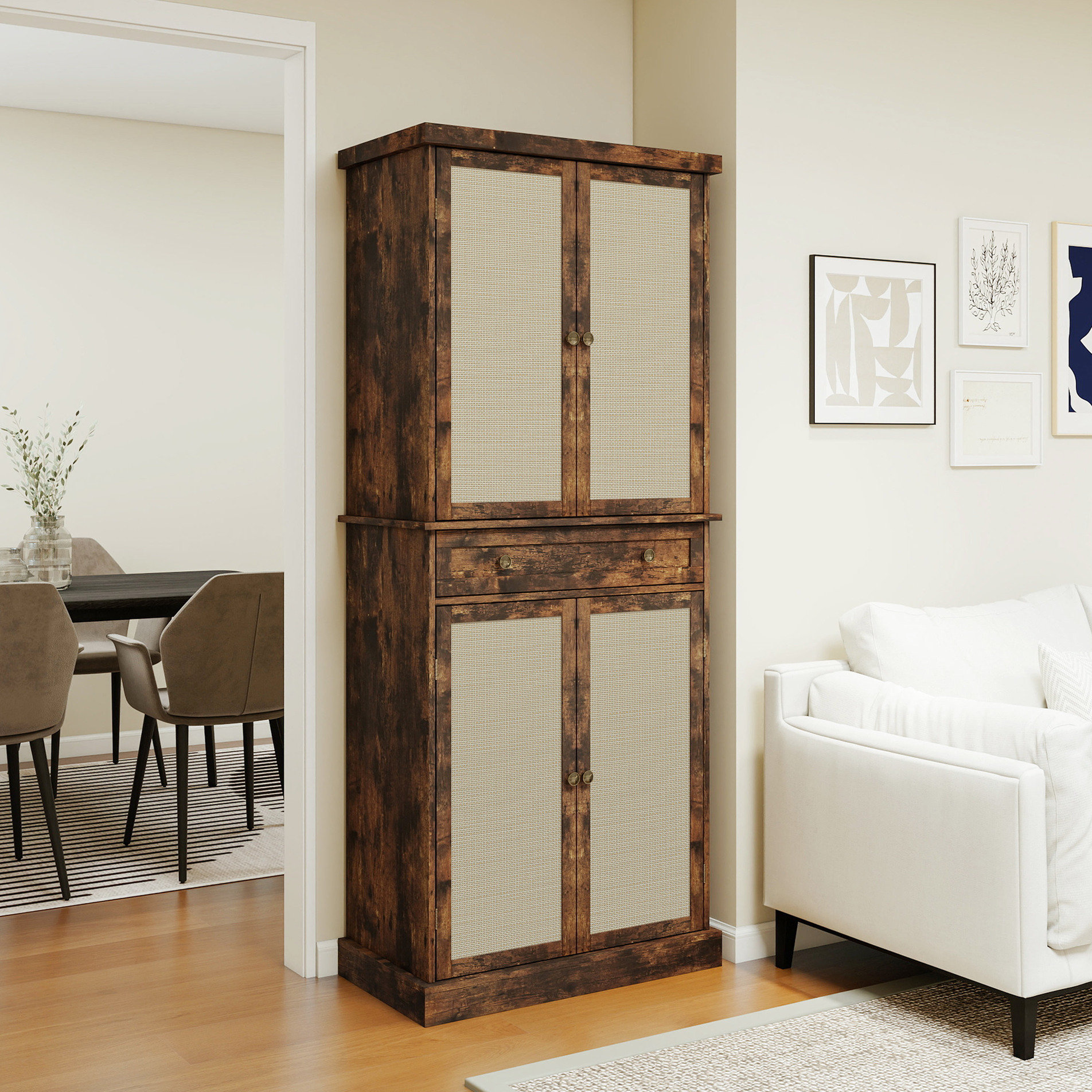 Bay Isle Home™ 4 Door 1 Drawer Cabinet, 210lb Load, Engineered , -proof ...