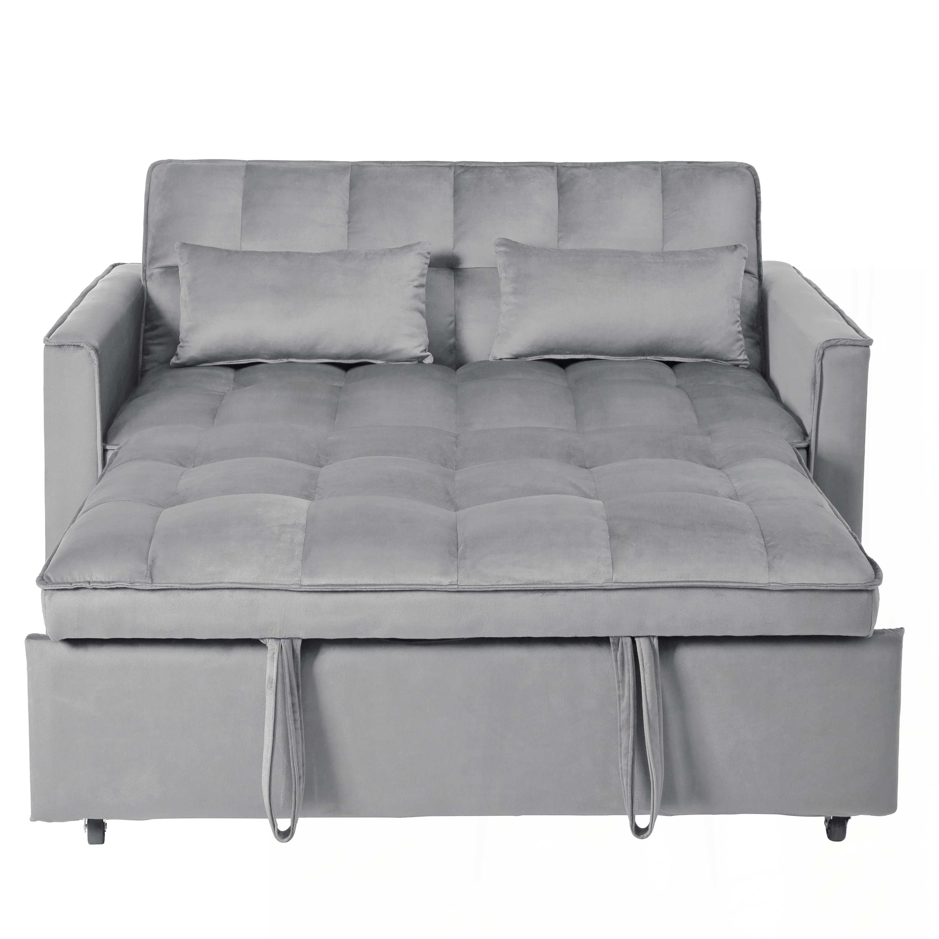 Everly Quinn Convertible Sofa Bed,3-in-1 Pull Out Couch Bed with ...