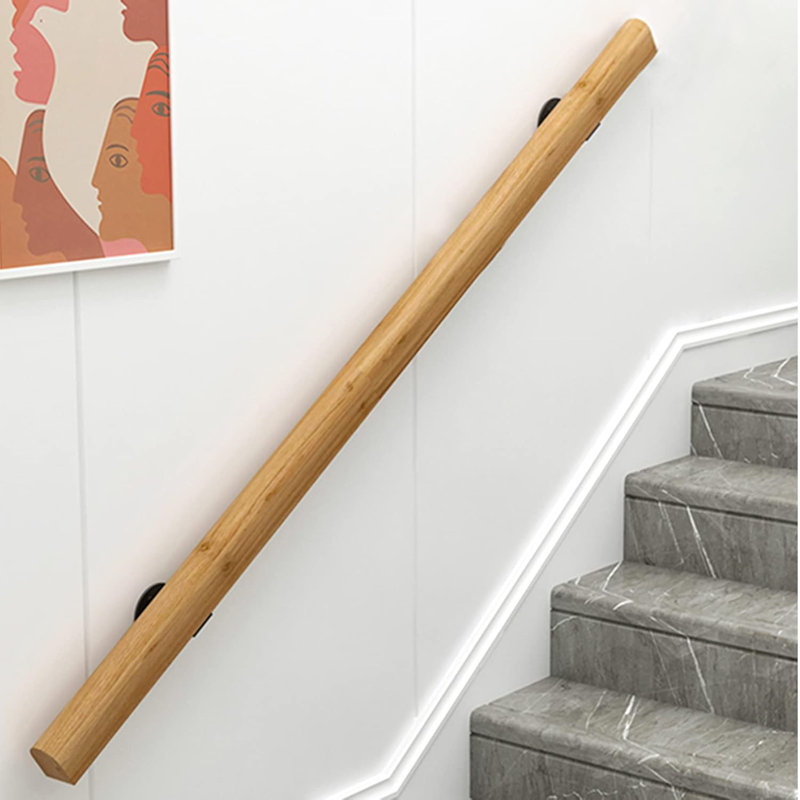yitesiUSA 3FT Wooden Stair Handrails, Sturdy Safety Wall Mount Support ...