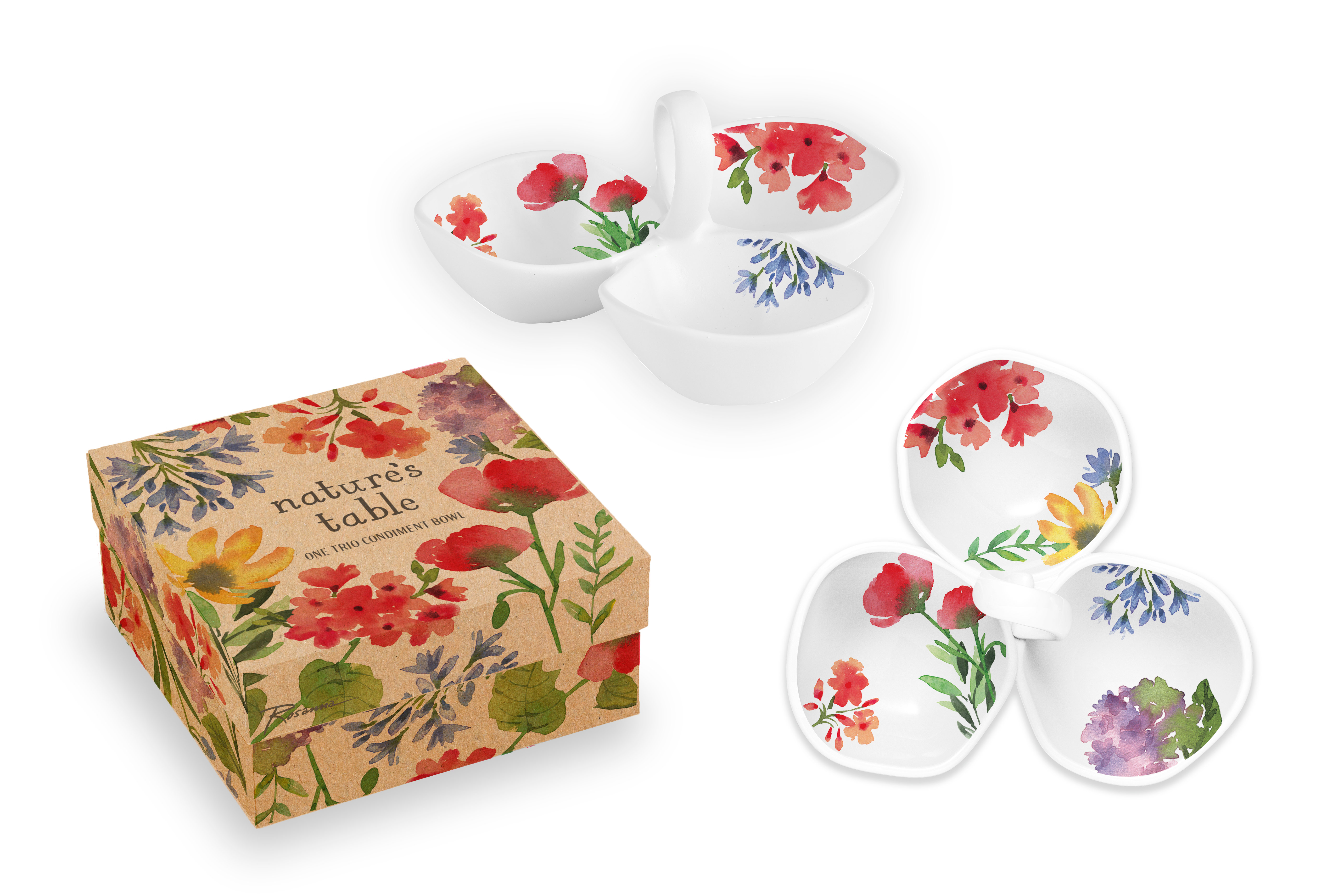 Rosanna Nature''s Table Floral Trio Dish | Wayfair