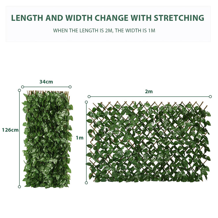 The Seasonal Aisle Privacy Fence 2m x 1m | Wayfair.co.uk
