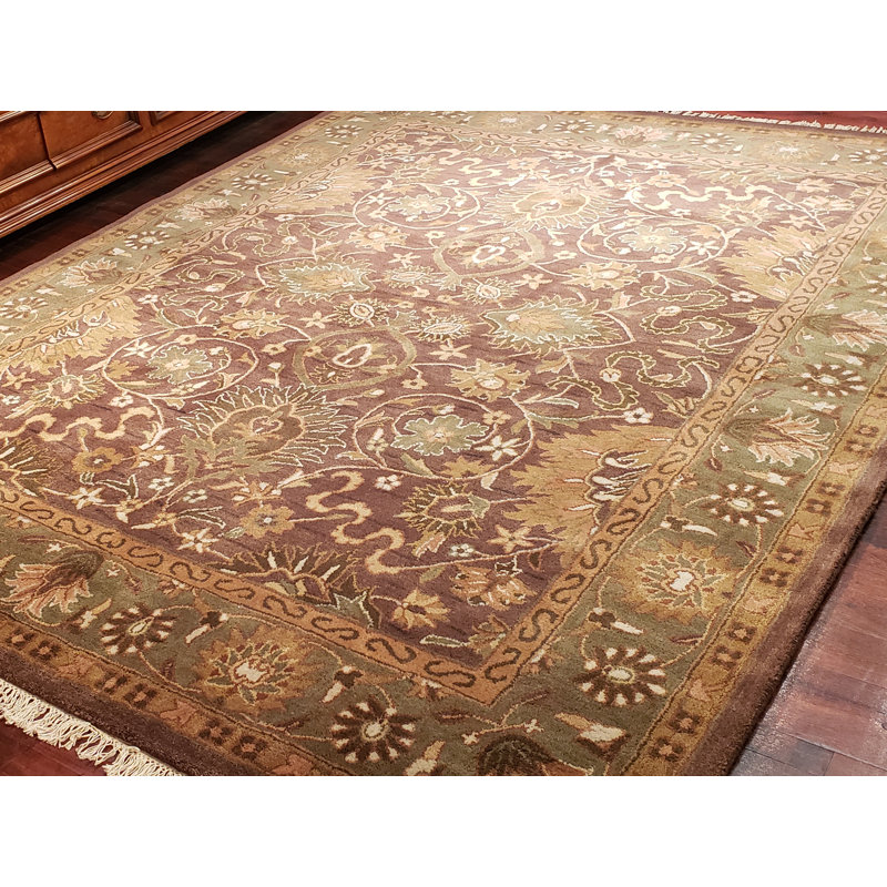 Astoria Grand Mastropietro Oriental Handmade Tufted Wool Brown Area Rug ...