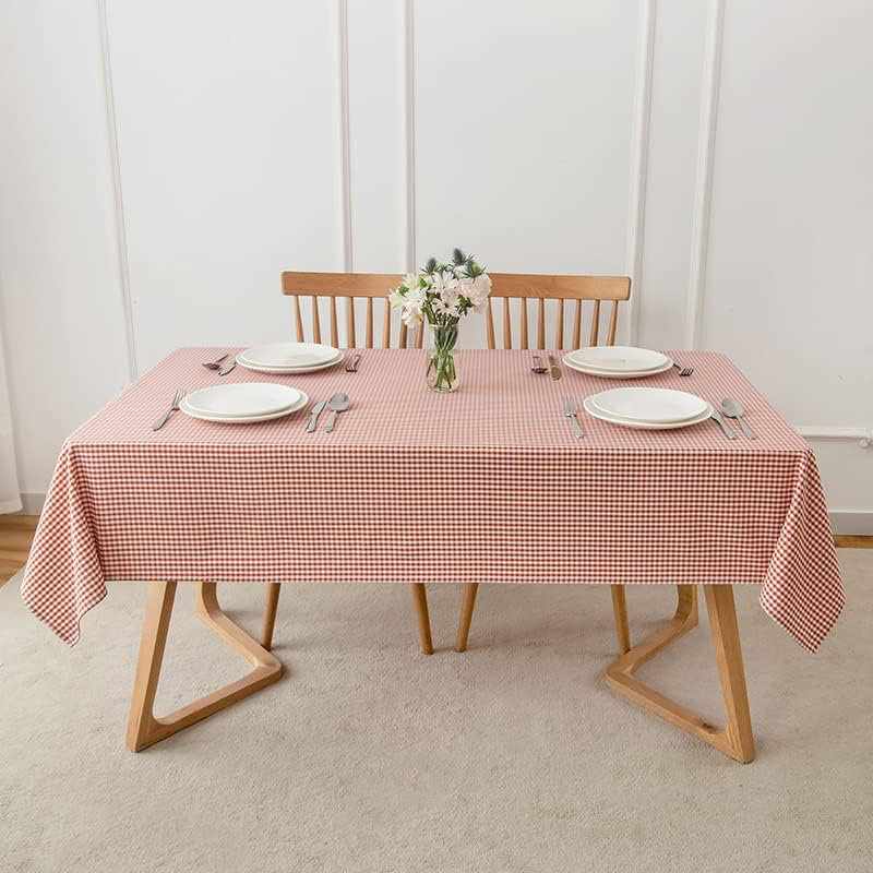 Gracie Oaks Rectangle Checkered Tablecloth Waterproof Spillproof ...