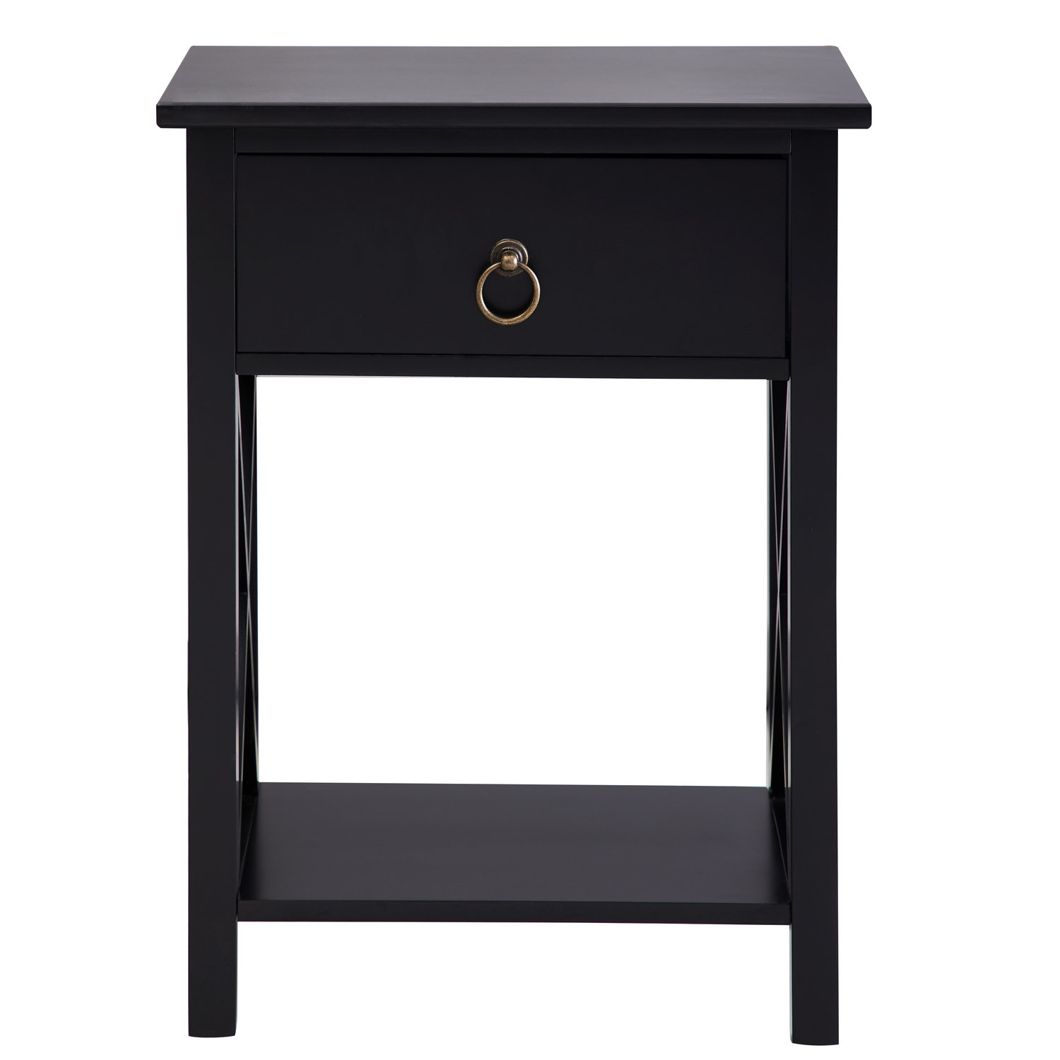Breakwater Bay Adelmar Small Night Stand with Storage Shelf and Drawer ...