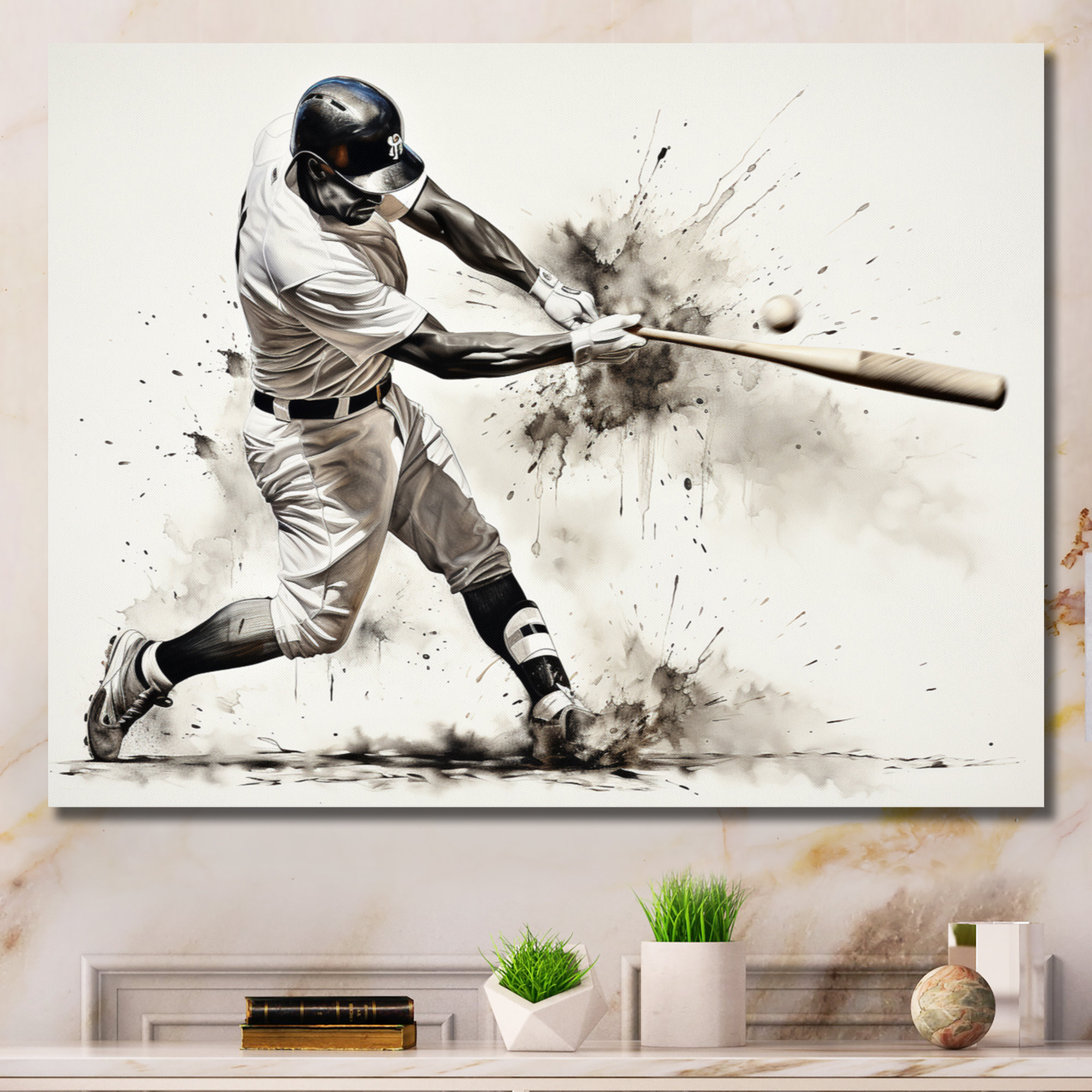Lark Manor™ Alaynia Baseball Minimal Swing II - Sports Wall Art Living ...