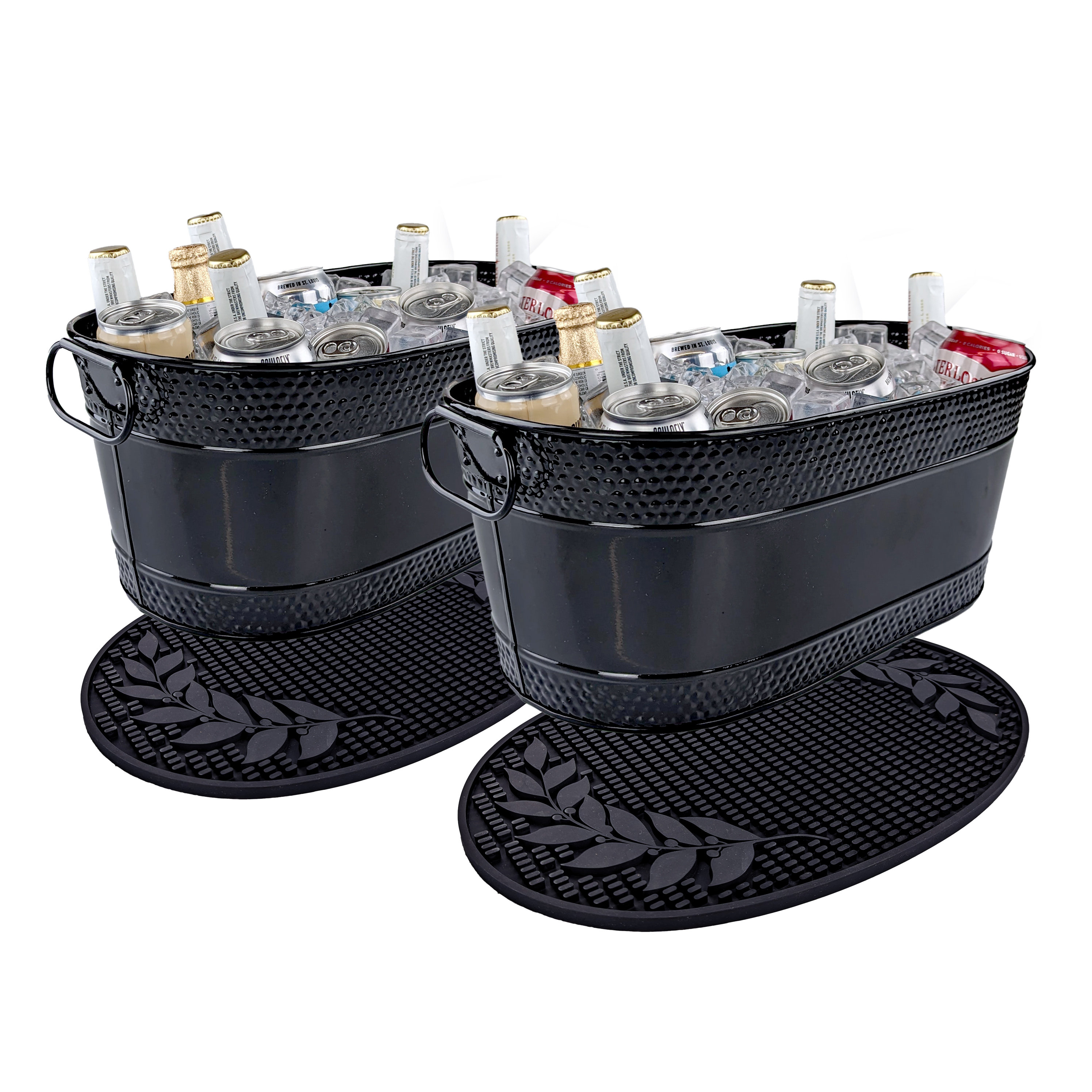 Bungalow Rose Malzie 2 Beverage Tubs with 2 Party Mats & Reviews | Wayfair
