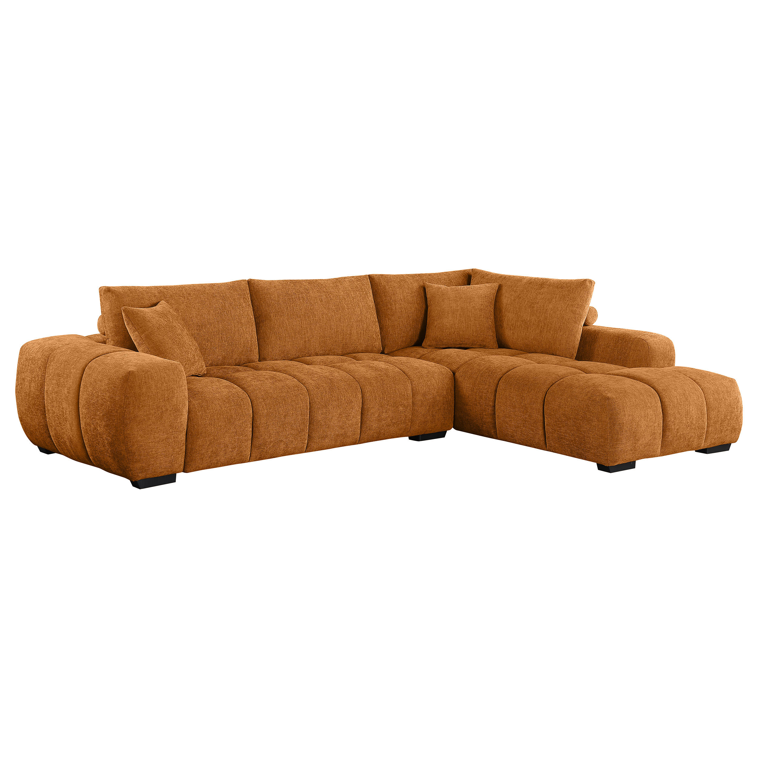 Alma Camacho Upholstered Sectional Sofa With Ottoman Set Amber | Wayfair