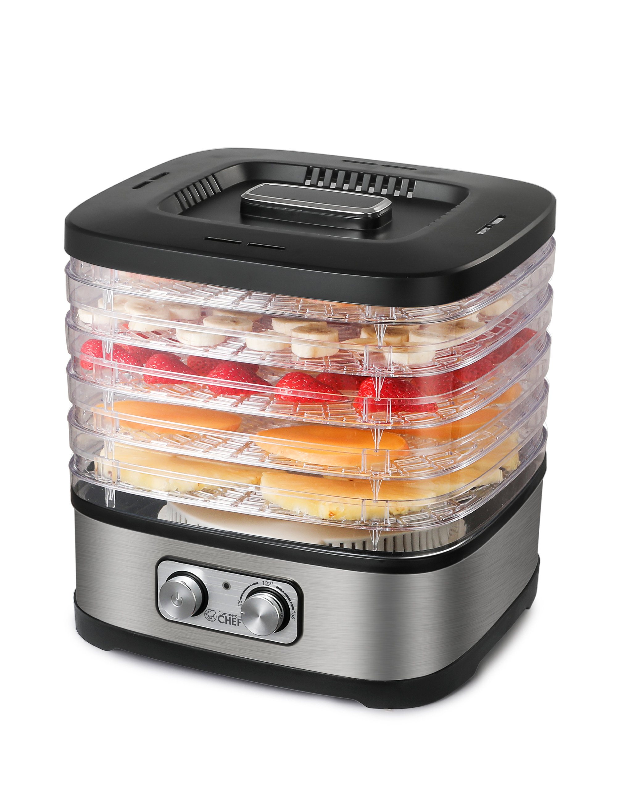 Commercial Chef CHK Series COMMERCIAL CHEF Food Dehydrator with 5 ...