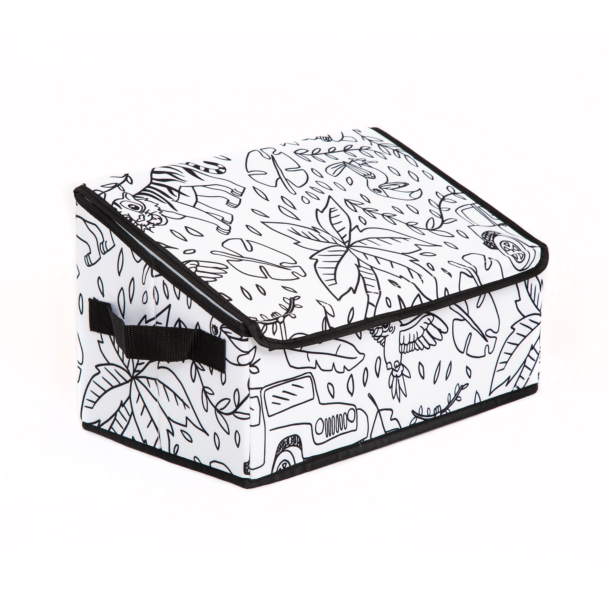 Baum Kid''s Colouring Lidded Angle Storage Bin With 4 Pack Of Washable ...