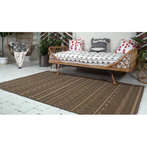 Mistana™ Krystal Geometric Light Brown Indoor/Outdoor Area Rug ...