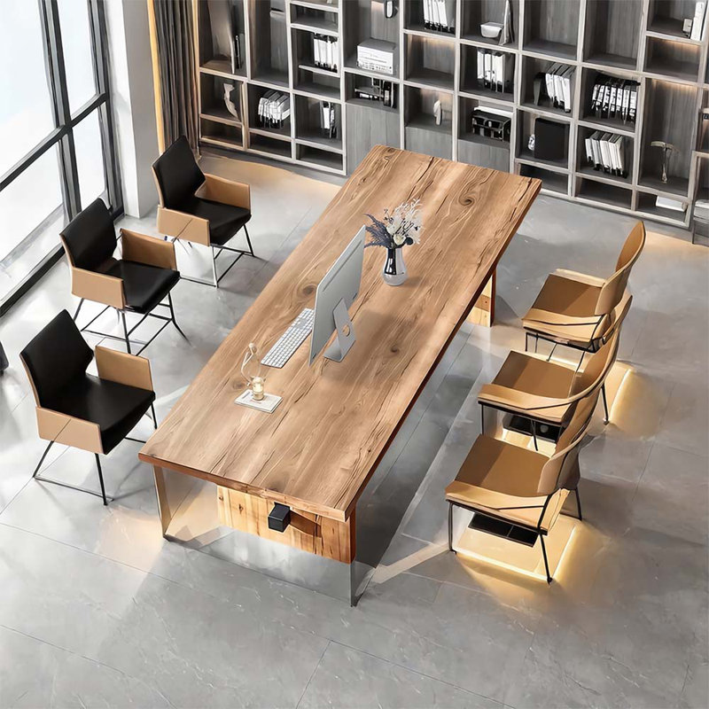 FineFurniture Rectangular solid wood executive desk | Wayfair