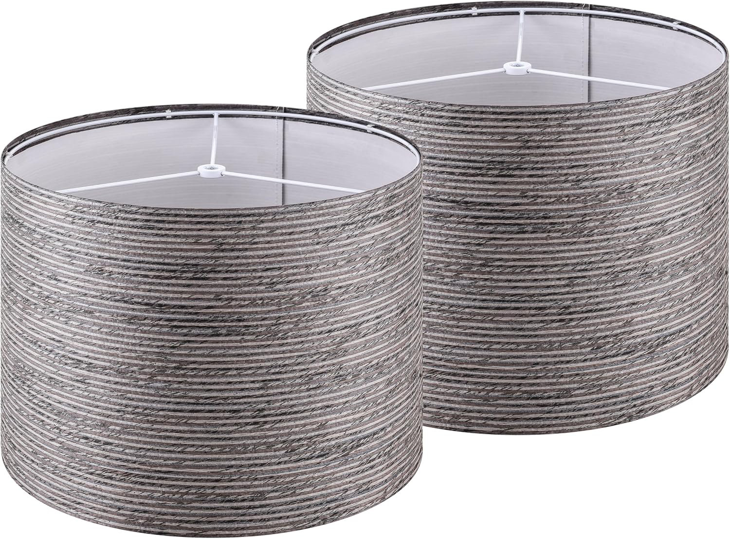Lark Manor Drum Multi-Strip Lamp Shades Set Of 2 Medium- Paper Textured ...