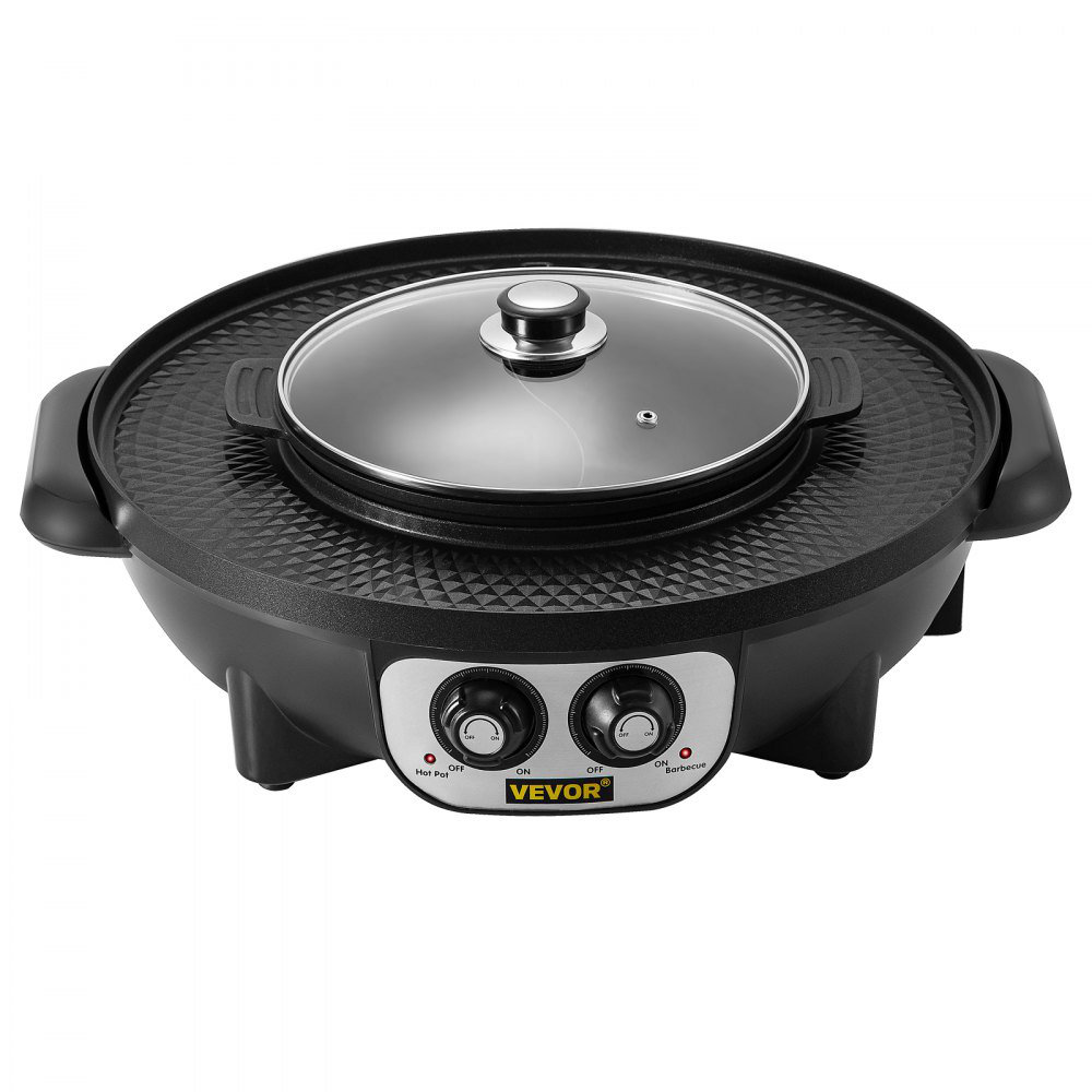 Stellweilan Tessberg 2 in 1 Electric BBQ Pan Grill Hot Pot Portable Hot ...