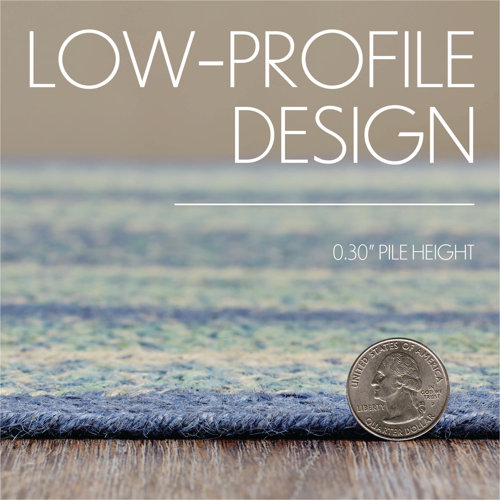 Bungalow Rose Mindert Hand Braided Blue/Green/Beige Rug | Wayfair