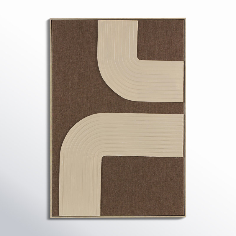 Joss & Main The Novogratz Polyester Geometric Living Room Framed Wall ...