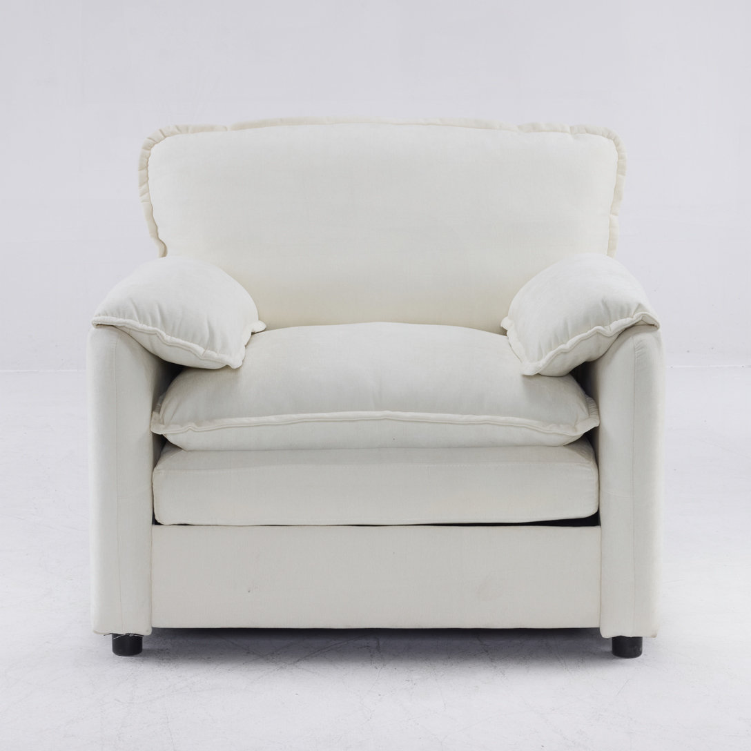 Latitude Run® 38" Oversized Chenille Lounge Chair | Wayfair
