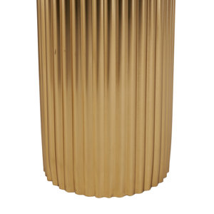 Everly Quinn Cole And Grey Metal Oval Console Table With White Marble ...