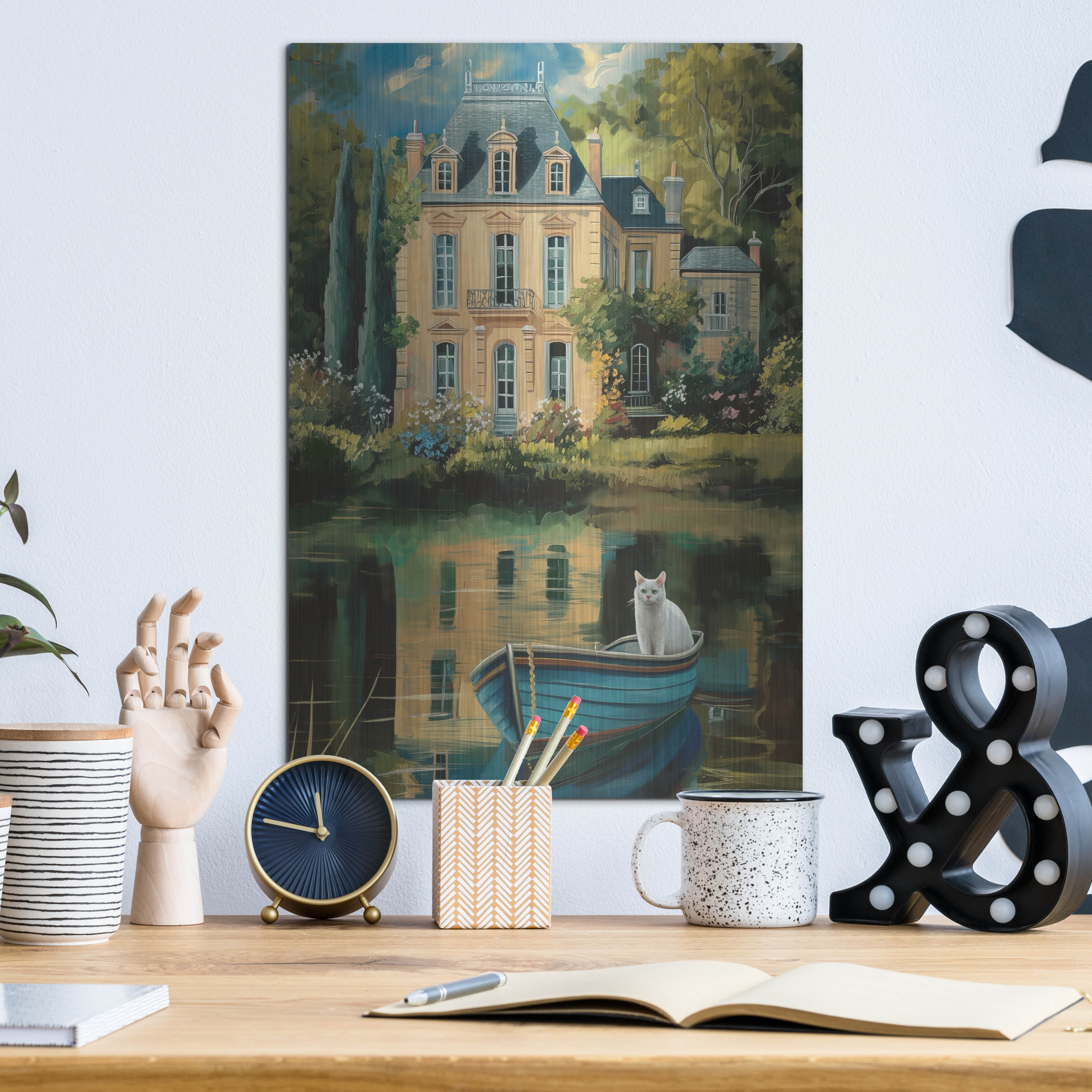 Lark Manor™ 'Cat On A Boat' by Svetlana Aleynikova Metal Wall Art | Wayfair