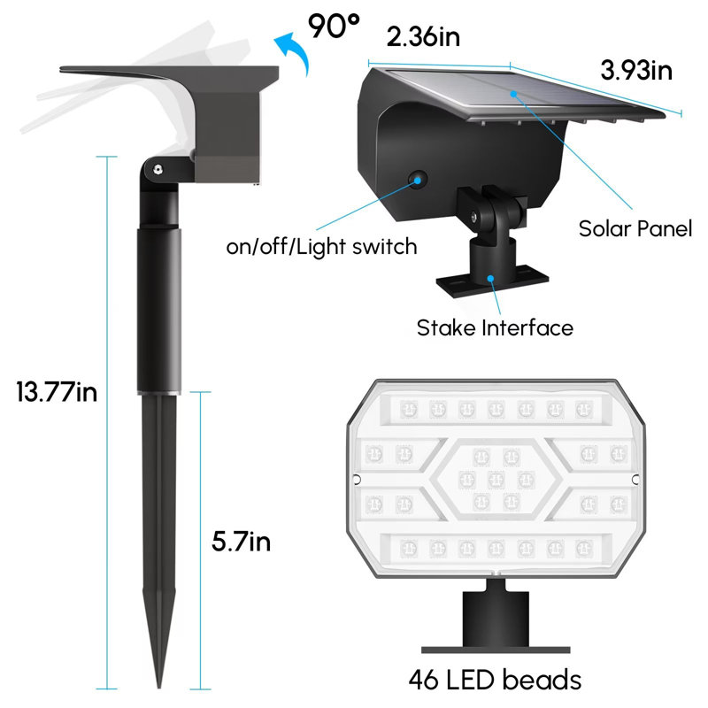 SolarEra Waterproof Solar Powered Spotlights Solar Lights for Outside ...