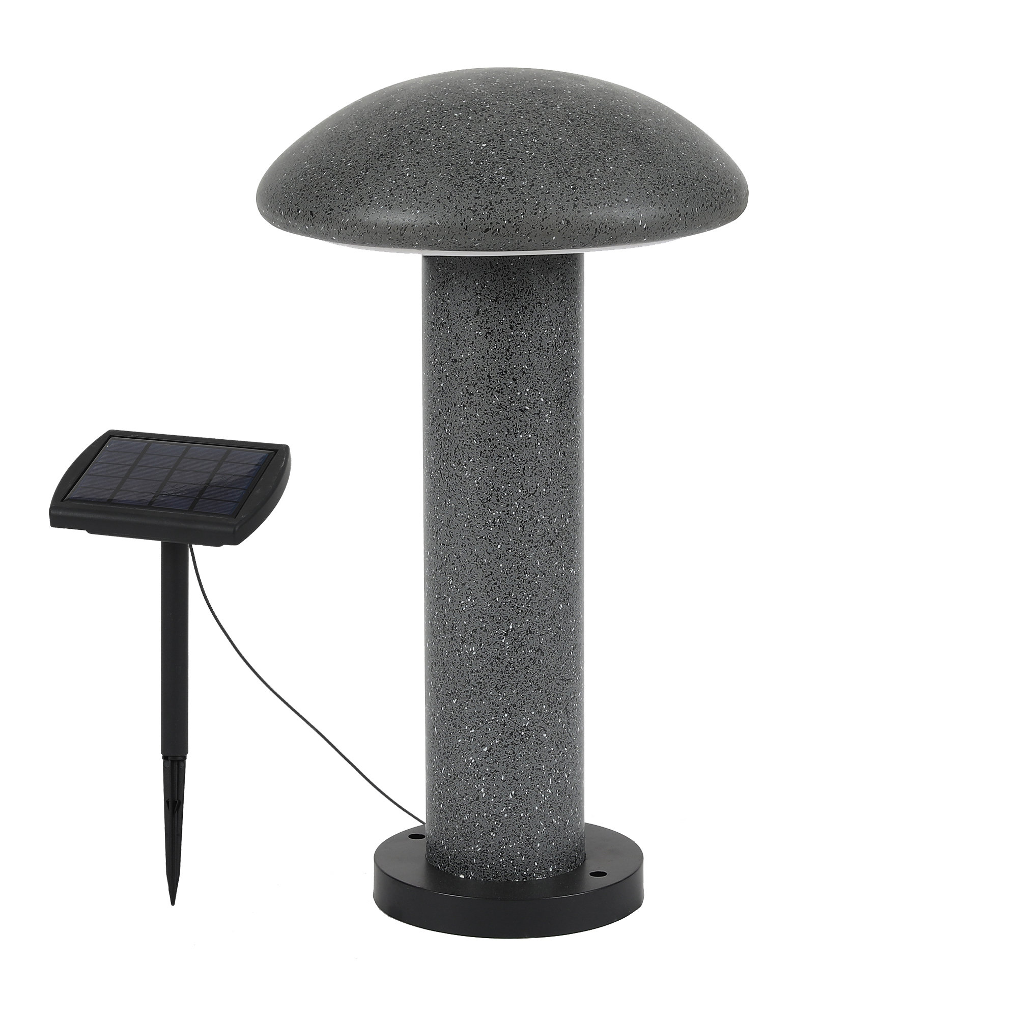 Luxen Home Black Solar Powered Integrated LED Bollard Light - Wayfair ...