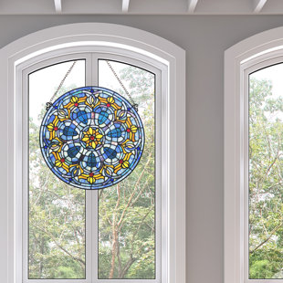Round Shaped Stained Glass Panels & Windows You'll Love | Wayfair