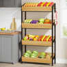 17 Stories Berendo Tall Wood Vegetable Fruit Rack Snack Rack & Reviews ...