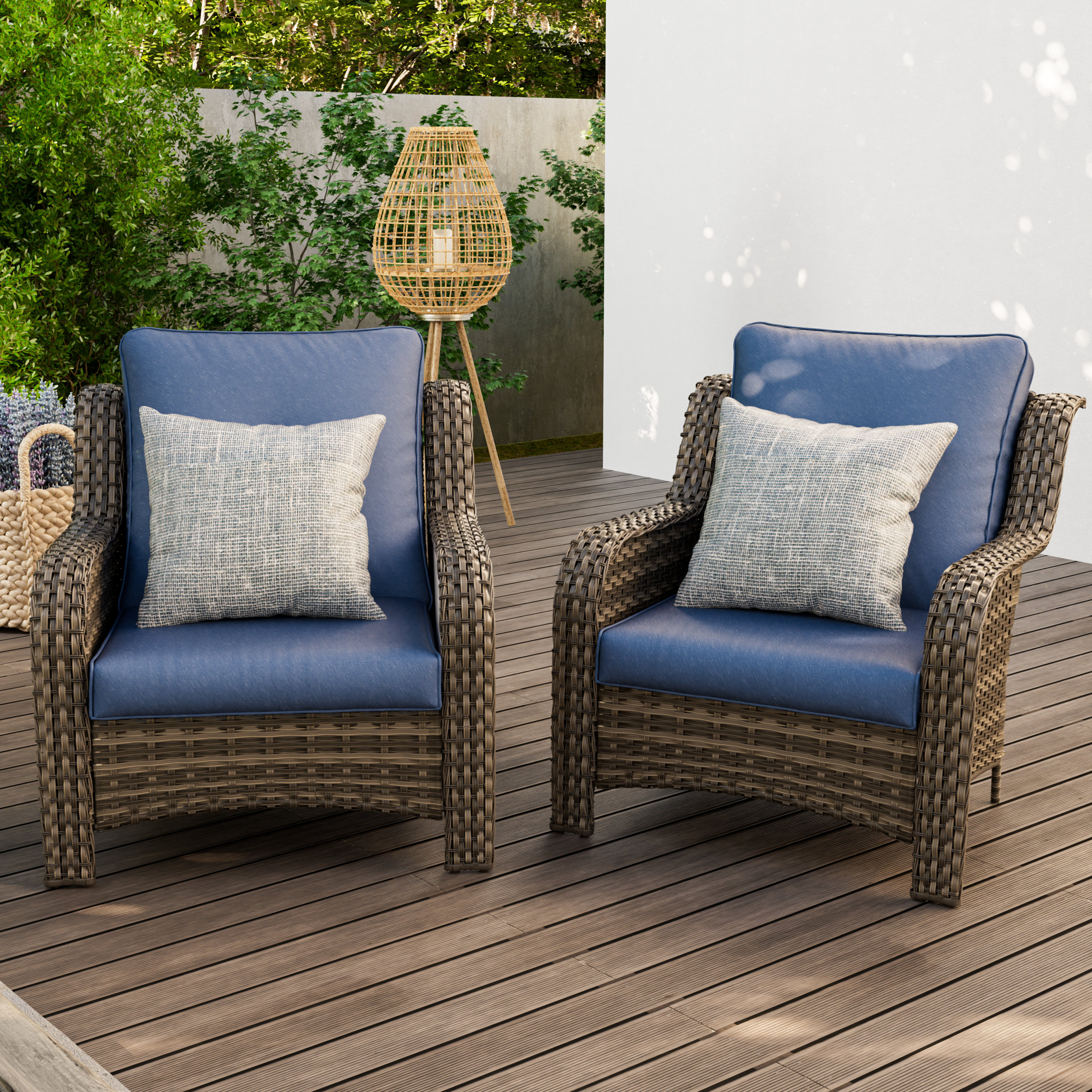 Red Barrel Studio Silesia 2 - Person Outdoor Seating Group Patio Wicker ...