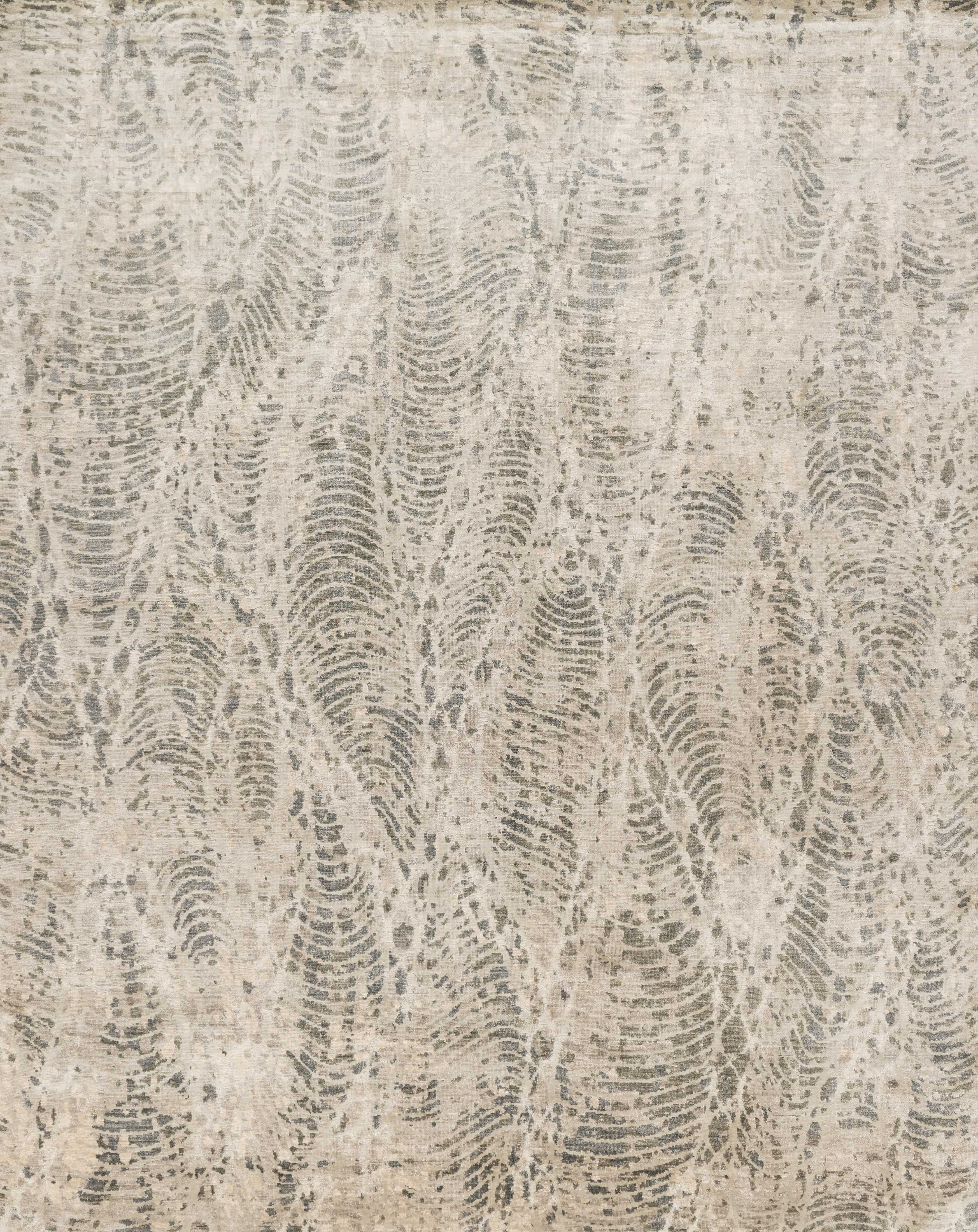 Loloi Rugs Transcend Abstract Hand-Knotted Silver/Steel Area Rug | Wayfair