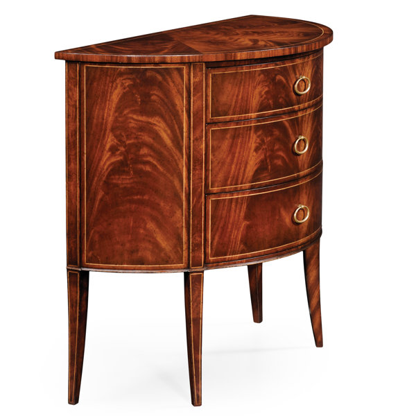 Jonathan Charles Fine Furniture Clean & Classic 3 Drawer Half Circle ...