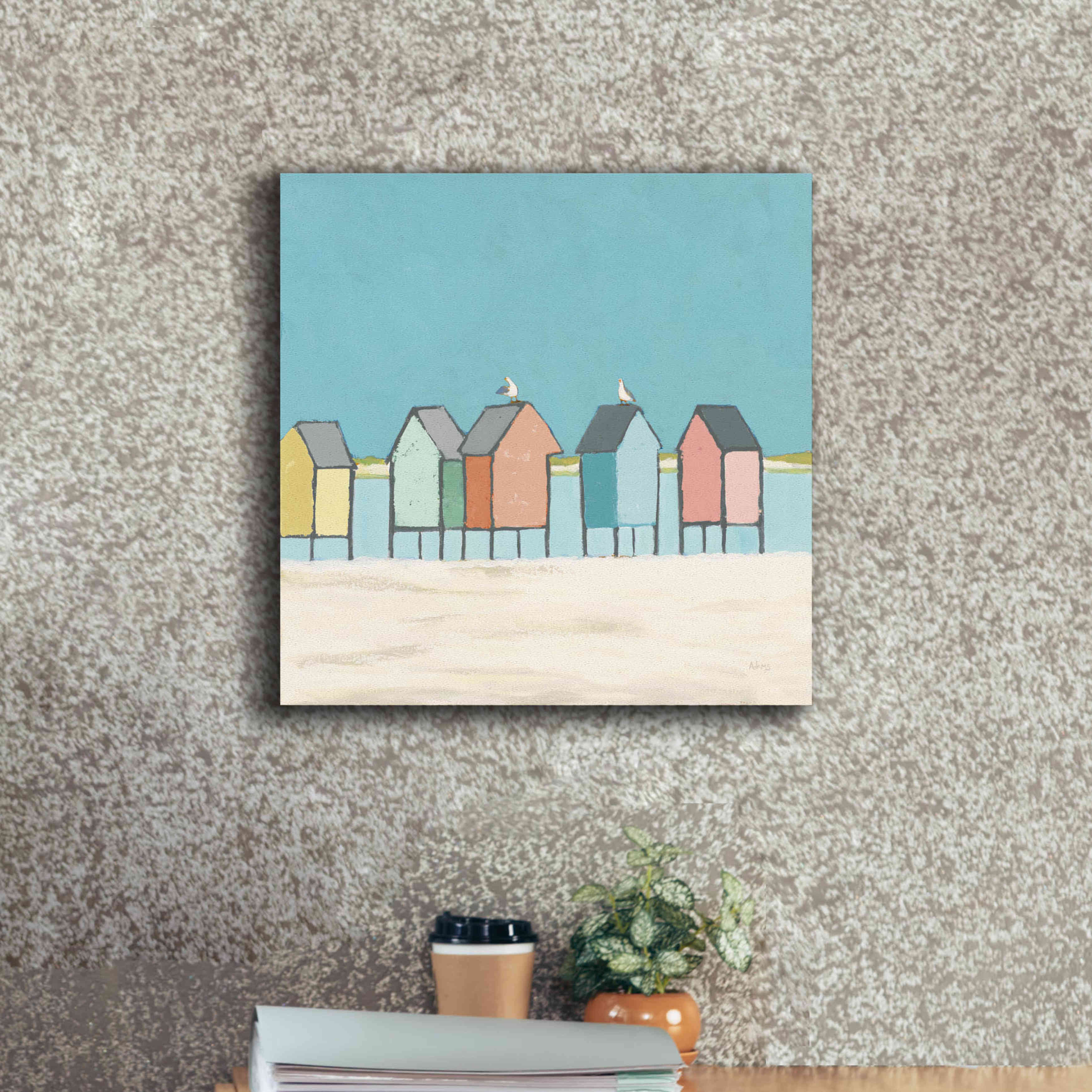 Sunside Sails Cabanas II Pastel by Phyllis Adams - Wrapped Canvas ...