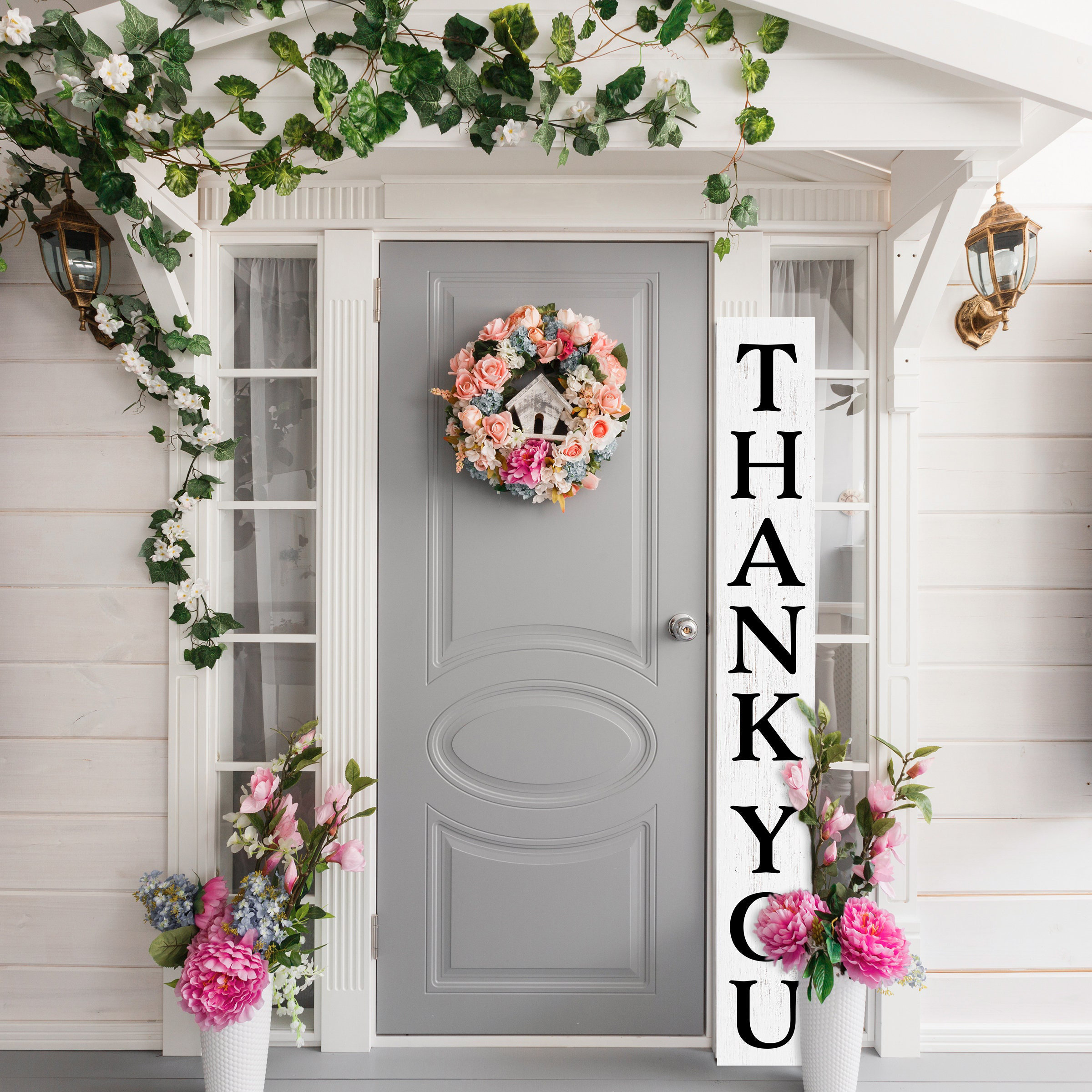 The Holiday Aisle® Wooden Thank You Door Mural | Wayfair