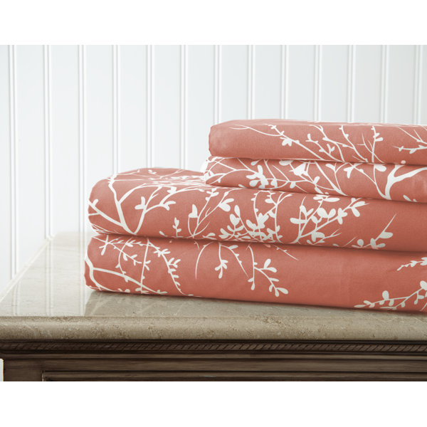 Spirit Linen Floral Microfiber Sheet Set & Reviews | Wayfair