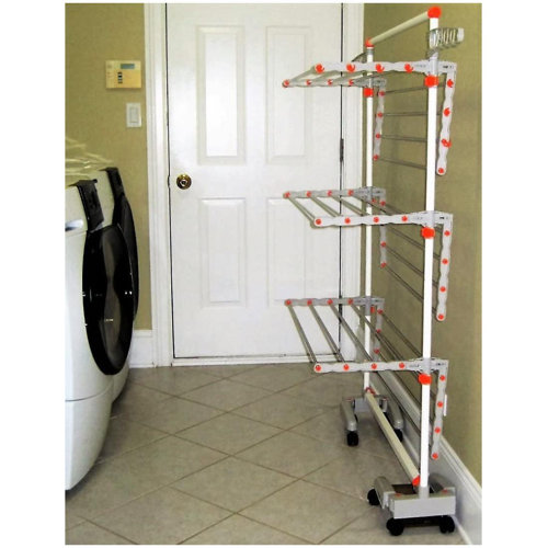 Rebrilliant Stainless Steel Rolling Drying Rack & Reviews | Wayfair