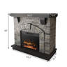 17 Stories Bancora Faux Stone Mantel Infrared Electric Fireplace ...