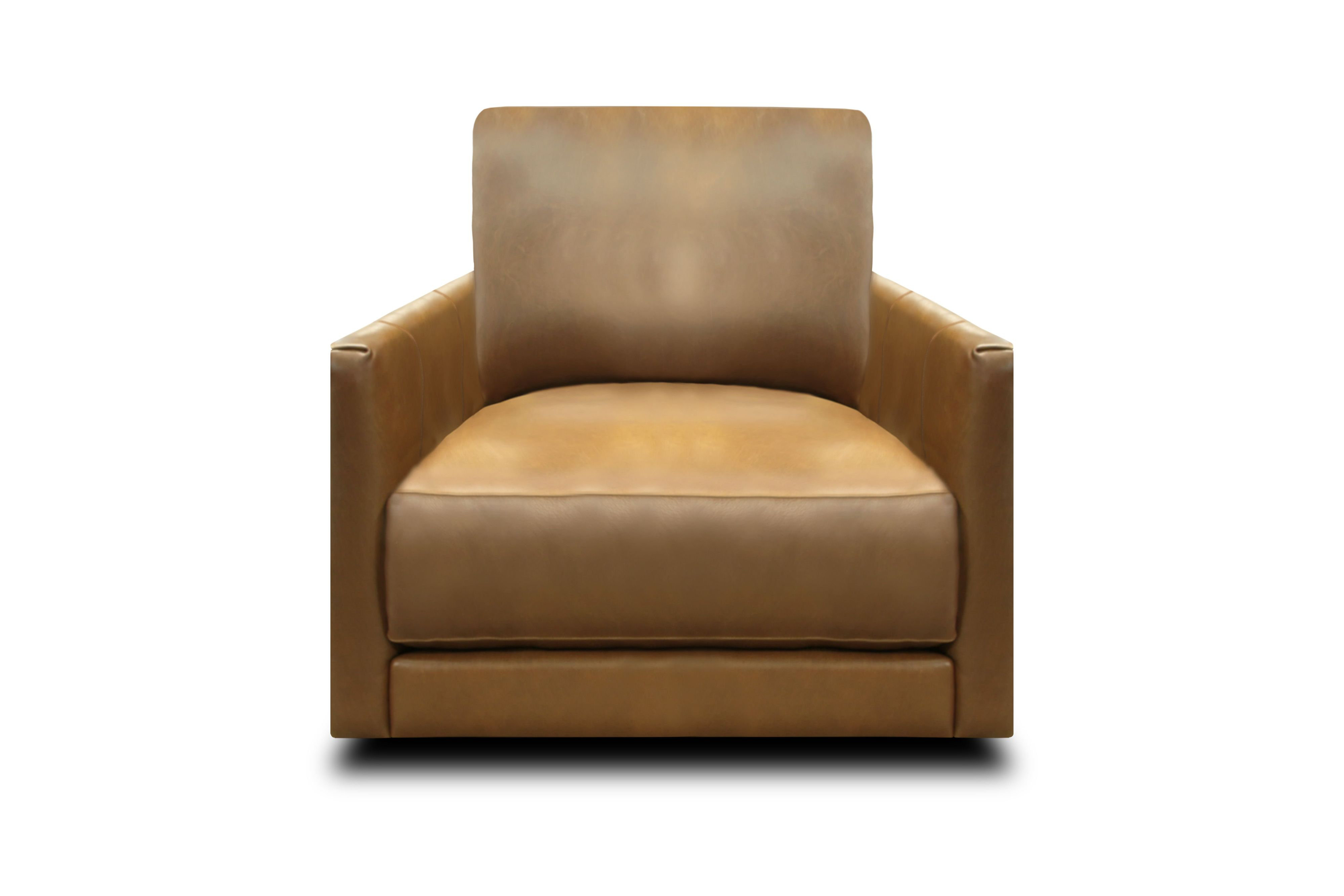 Hello Sofa Home Raffa 100% Top Grain Leather Contemporary Swivel Club ...