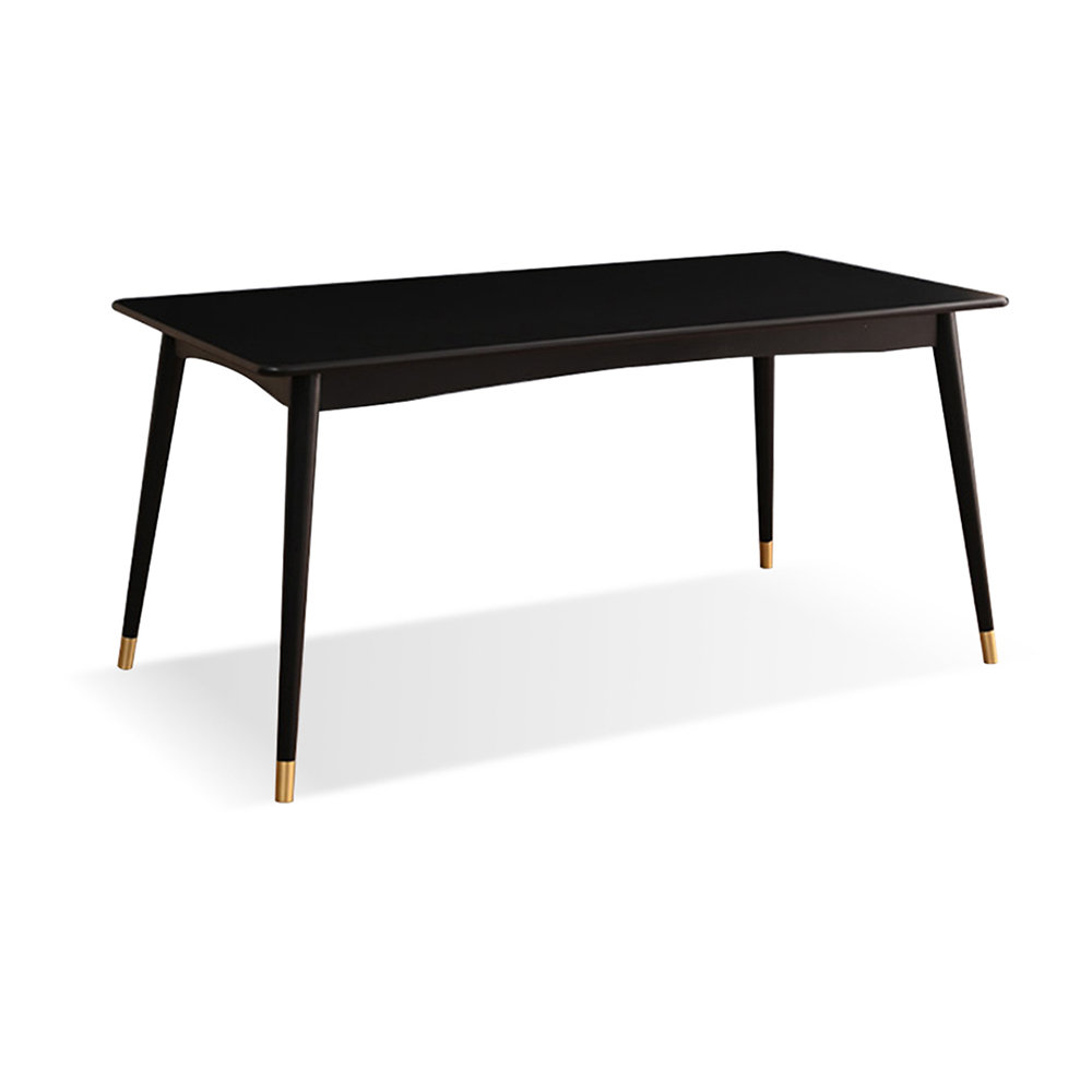 Corrigan Studio Black Rectangular Solid Wood Dining Table - Wayfair Canada
