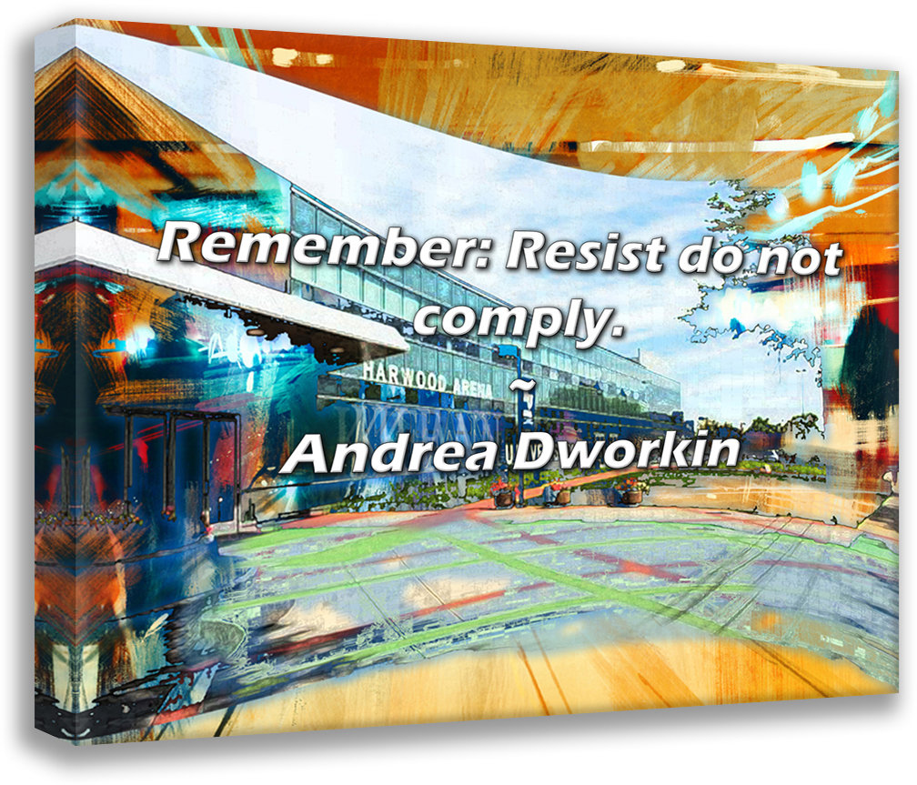 Trinx Andrea Dworkin Quote: Remember: Resist do not comply. | Wayfair