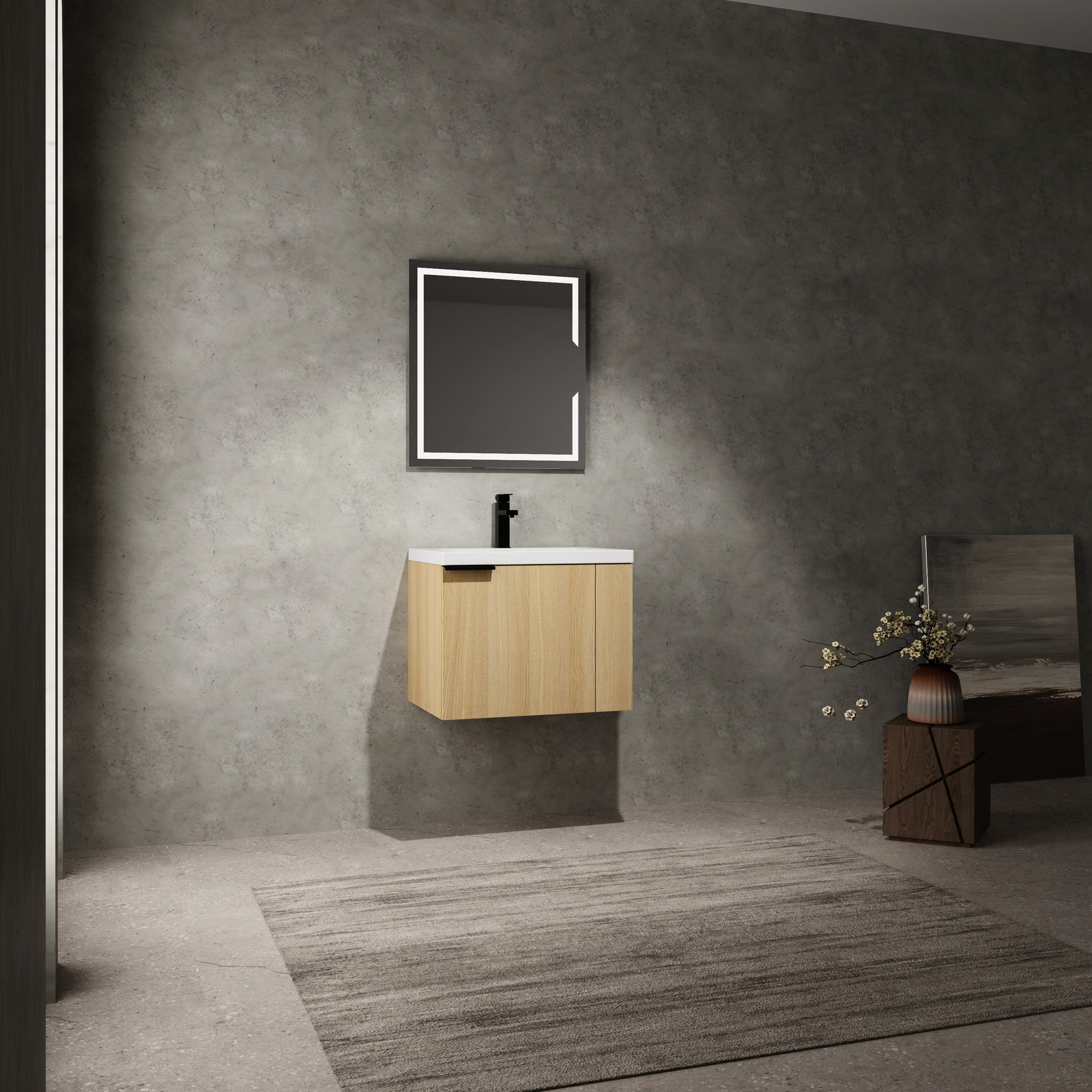 Hokku Designs Modern Bathroom Cabinet 24" - American Style Vanity Sink ...