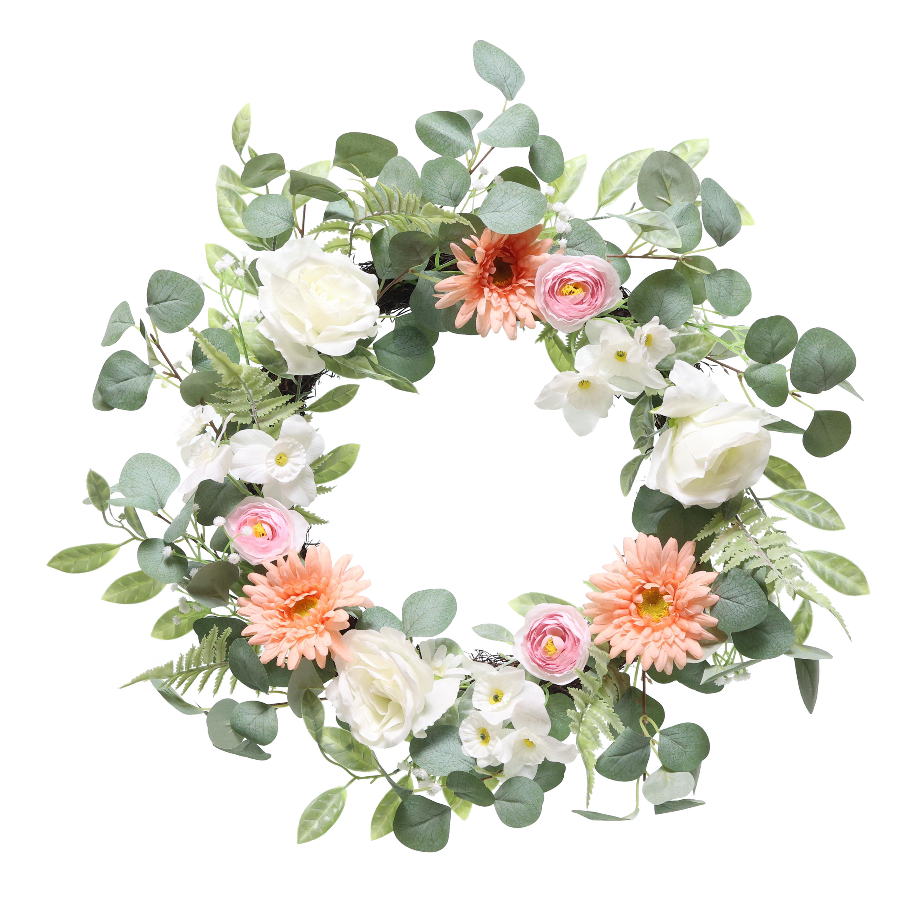 Ophelia & Co. 24"Artificial Chrysanthethemum Rose & Ranunculus Floral ...