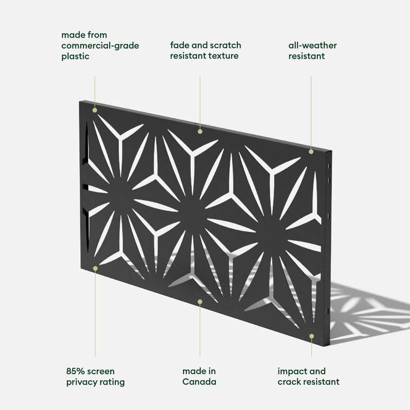 Veradek Screen Series Star Plastic Black Screen Panel & Reviews | AllModern