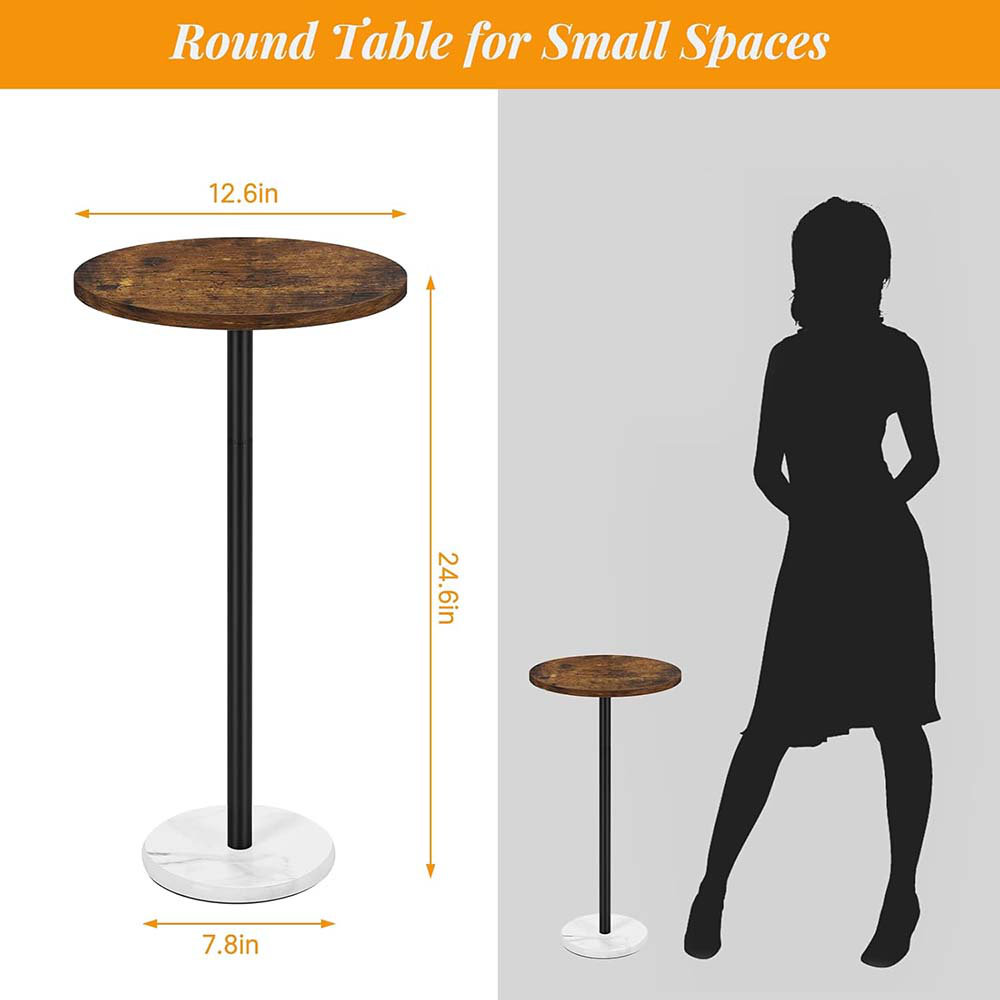 17 Stories Small Side Table For Small Spaces Round Bar Table With ...